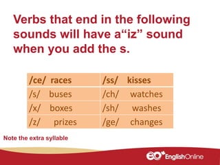 Third person verbs | PPTX