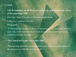 Third Principle Of The Data Protection Act, 1998 (Uk) | PPT