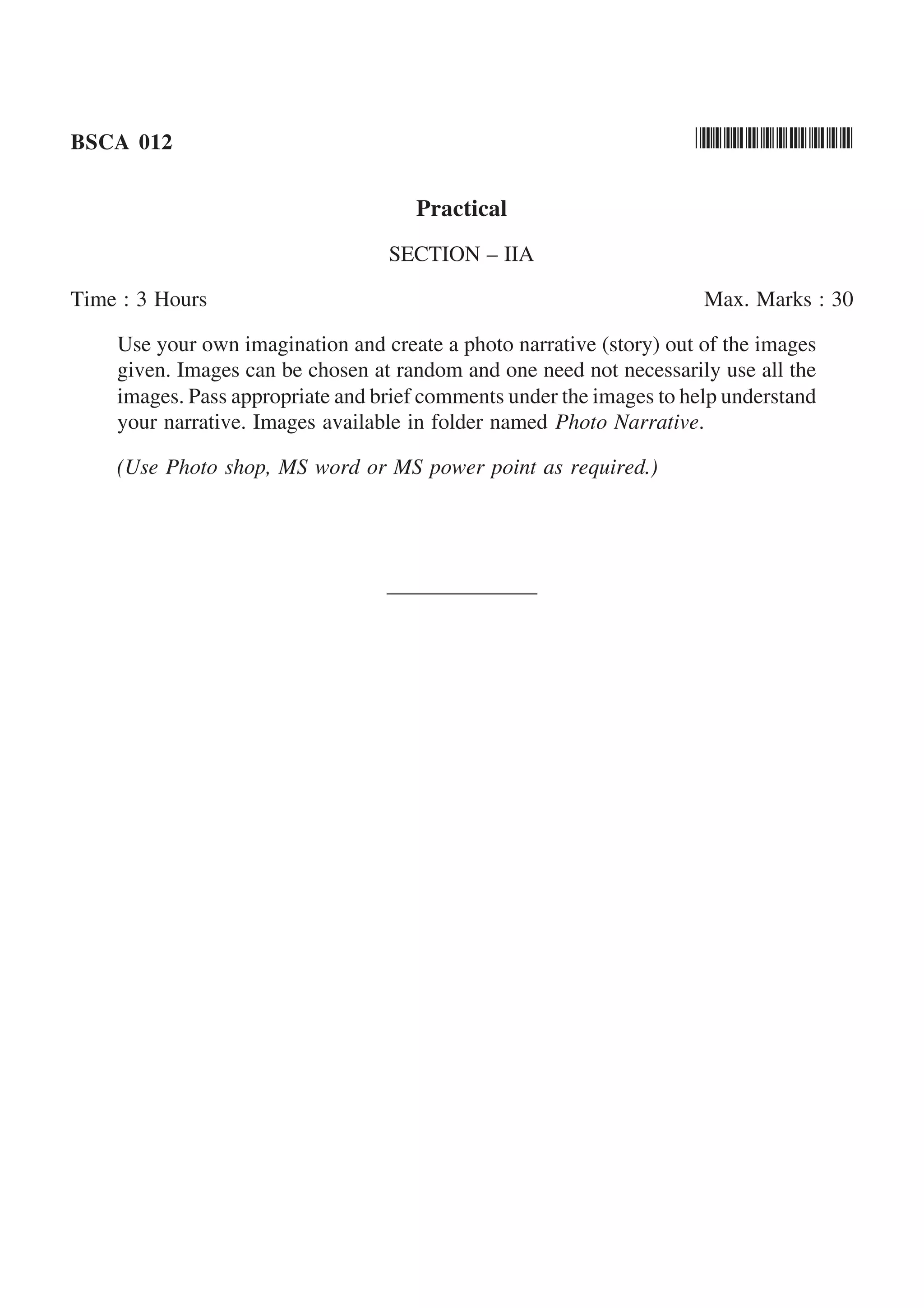 Third sem sample paper of movie analysis and appreciation bsca 012 | PDF