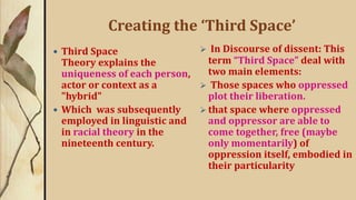 The transformative journey of creating third space, in the tempest with ...