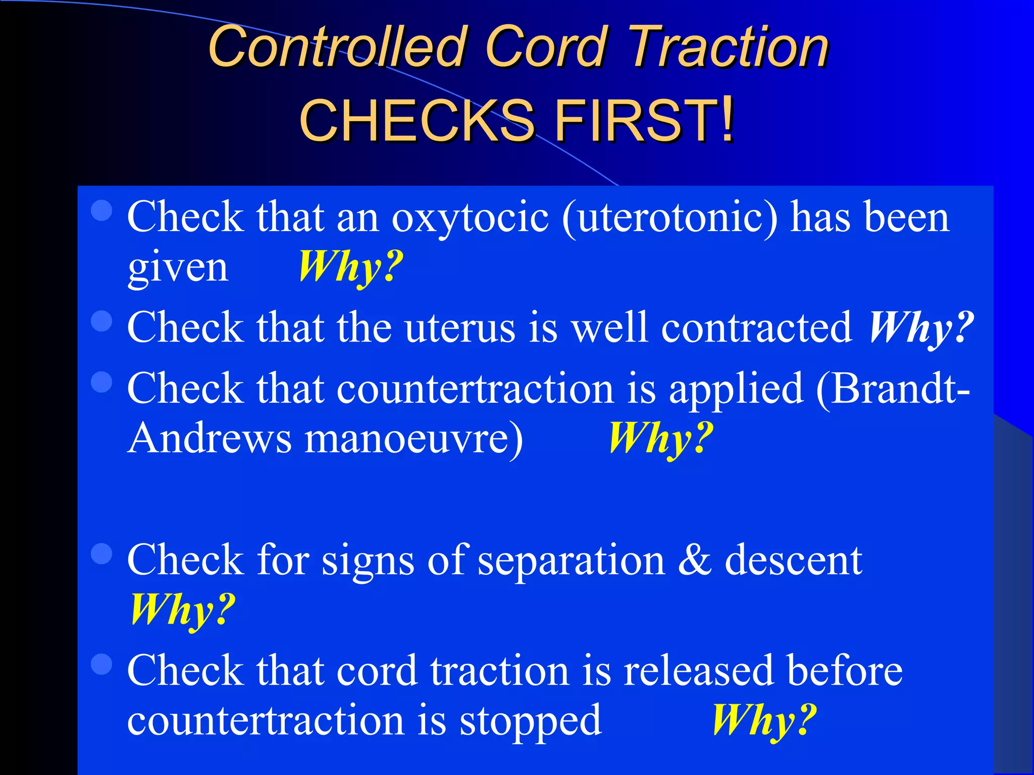 Third stage of labor for undergraduate | PPT