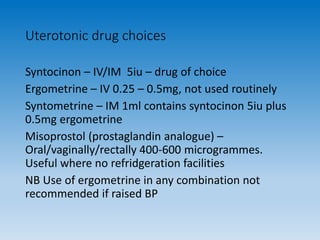 Third stage of labour | PPT