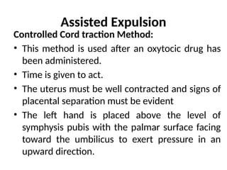 Third Stage of Labour.pptx methods of placental expulsion | PPTX ...