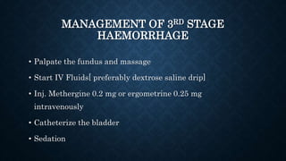 Third stage of labor and its management | PPTX