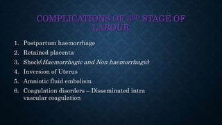 Third stage of labor and its management | PPTX