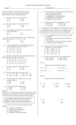 Third summative test (2nd quarter) | DOCX