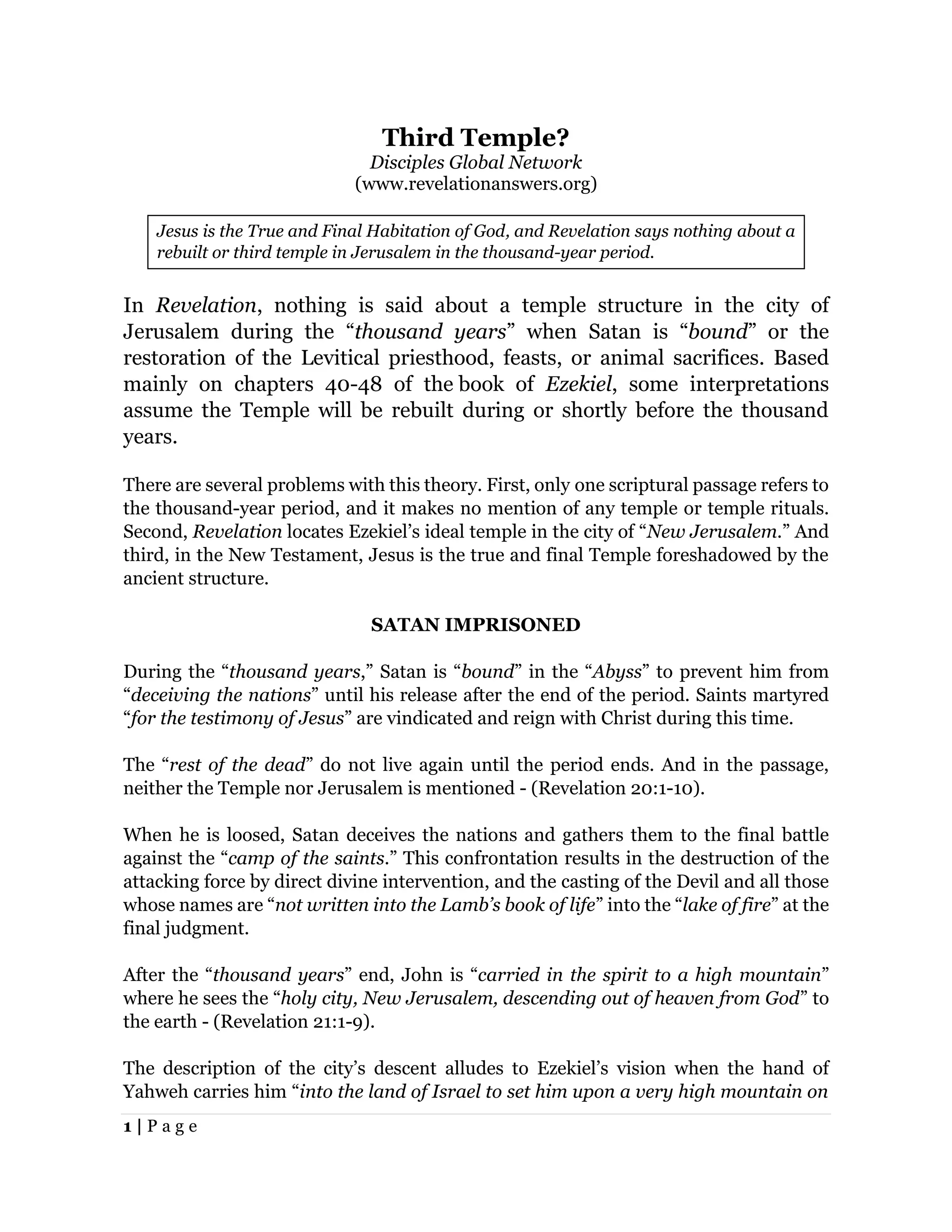 Third Temple Pdf