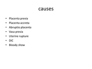 ultrasound of second and third trimester bleeding | PPTX