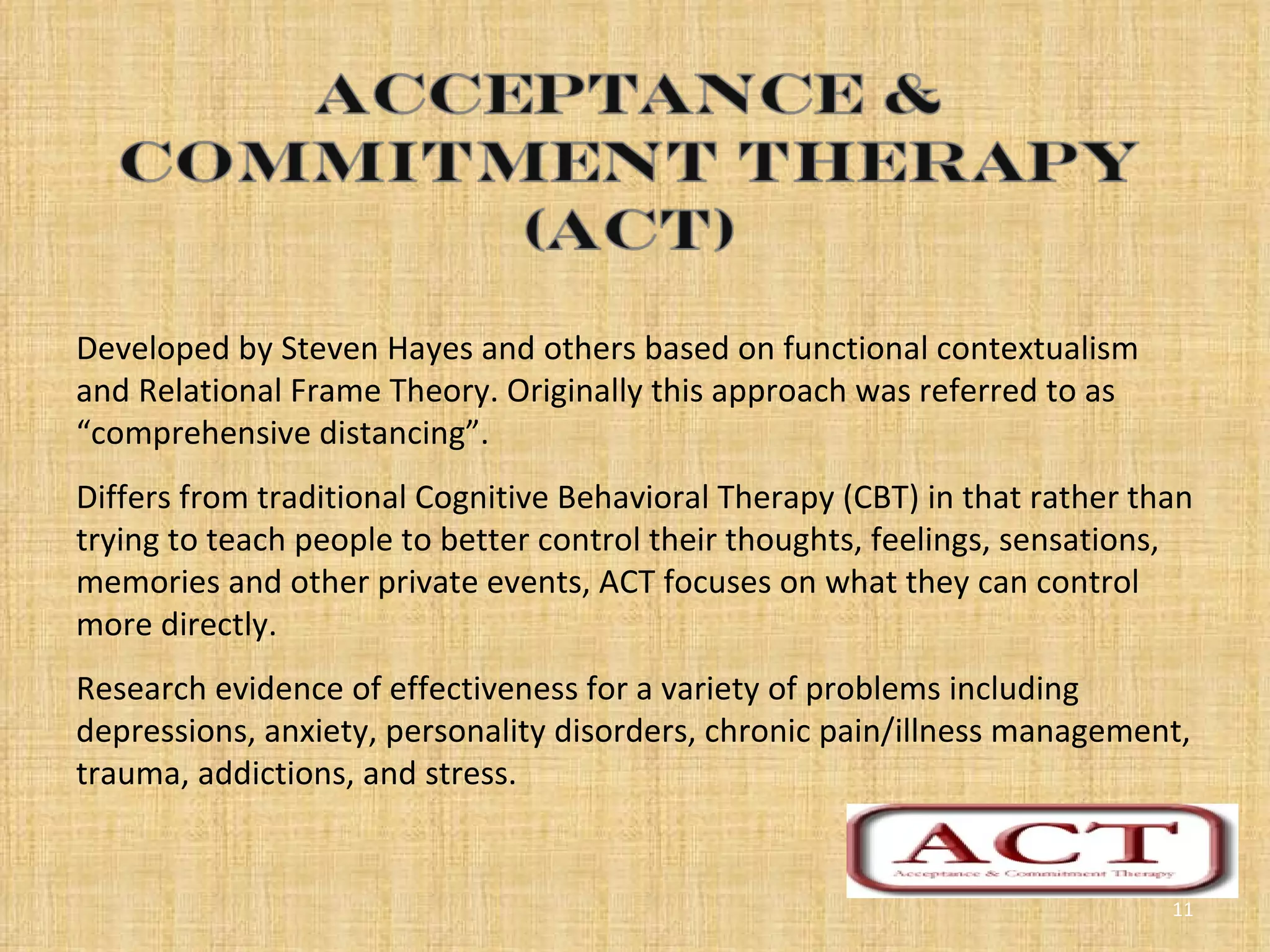 Third Wave Behavior Therapies | PPT