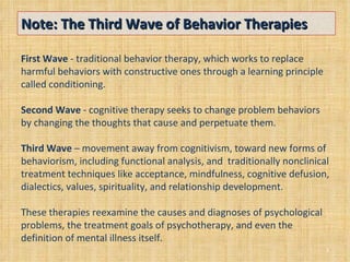 Third Wave Behavior Therapies | PPT