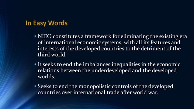 Third World Economic Order | PPTX