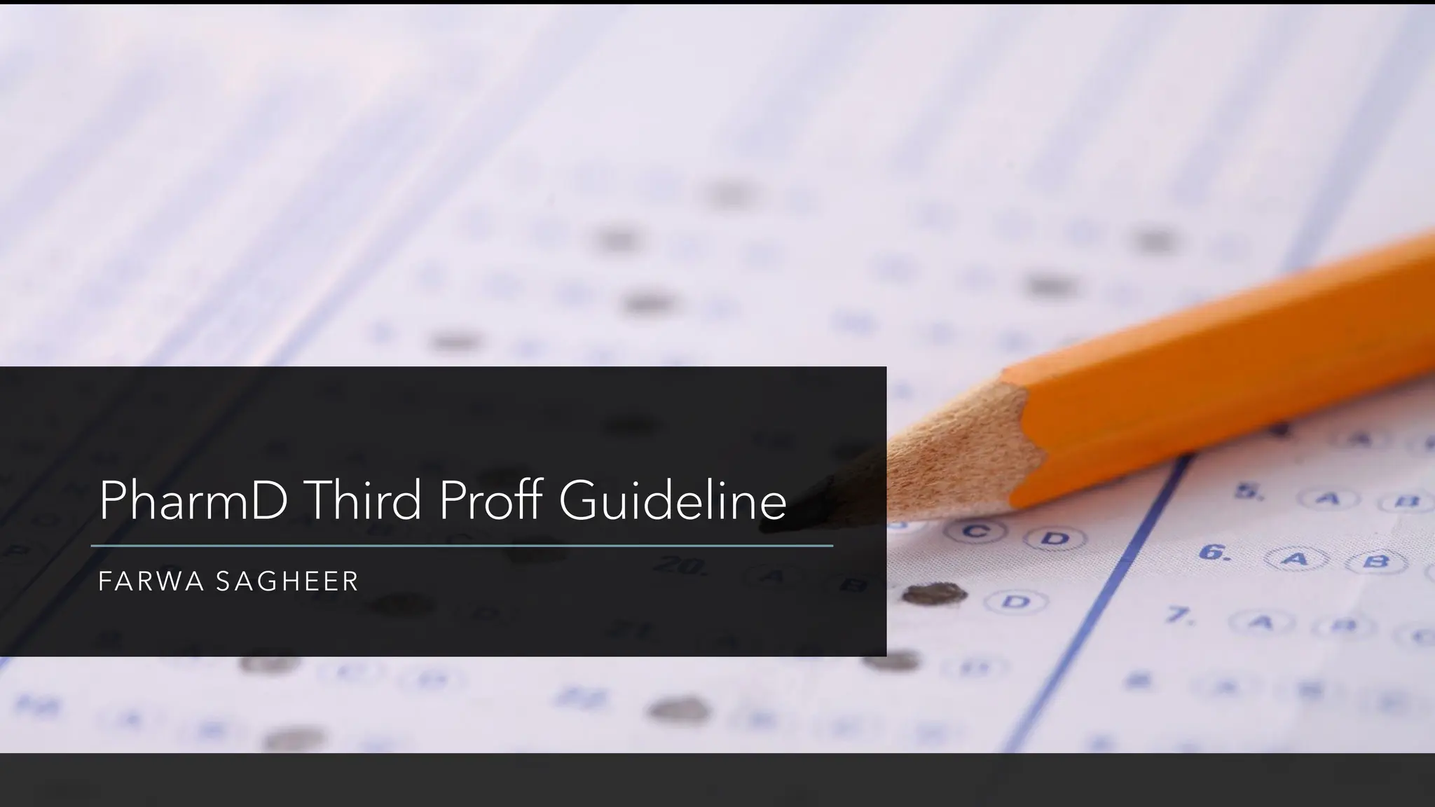 PharmD Third Professional Guideline for pharmacy students | PDF