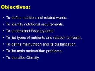 Nutrition and diatry slides for bsn students | PPT