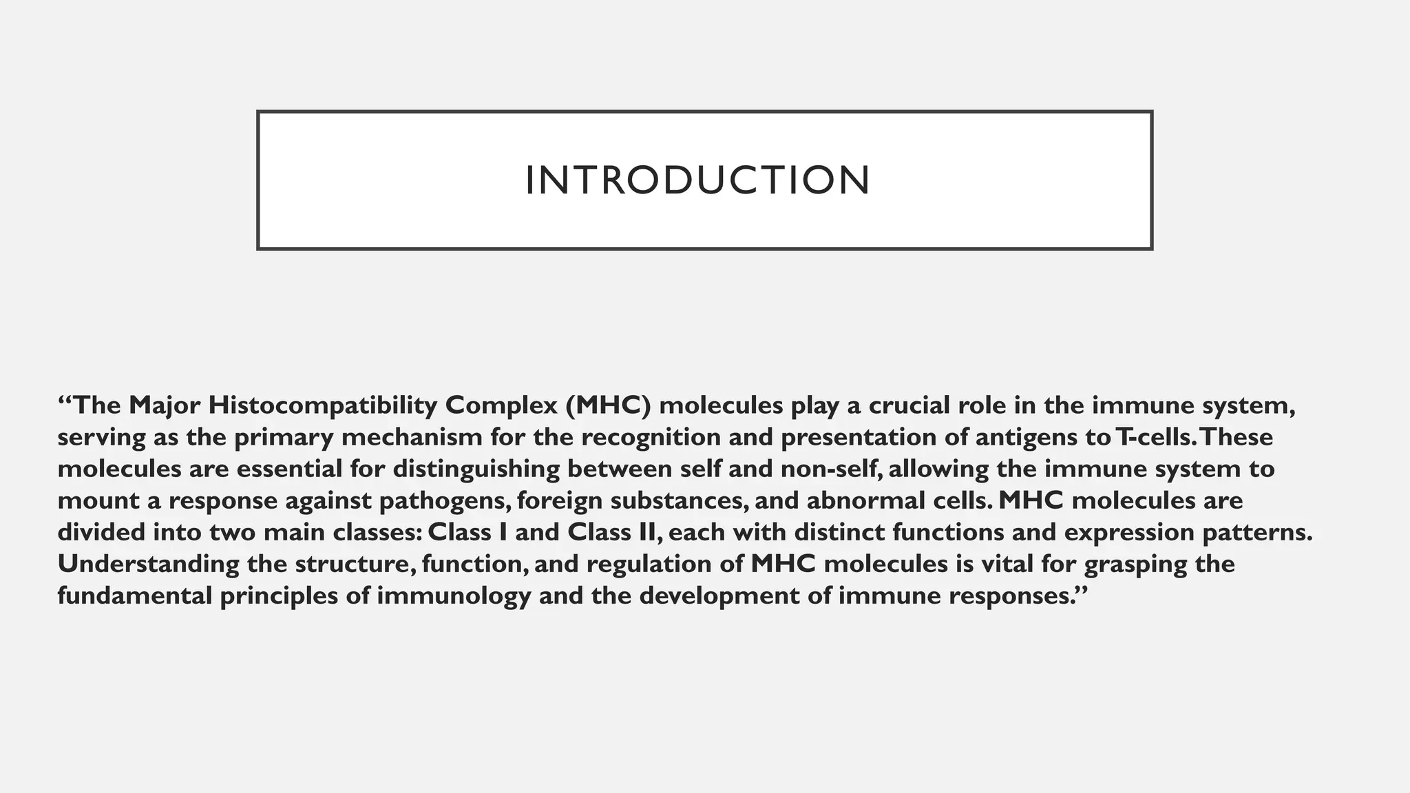 Major Histocompatibility - Complex -Immune system | PPTX