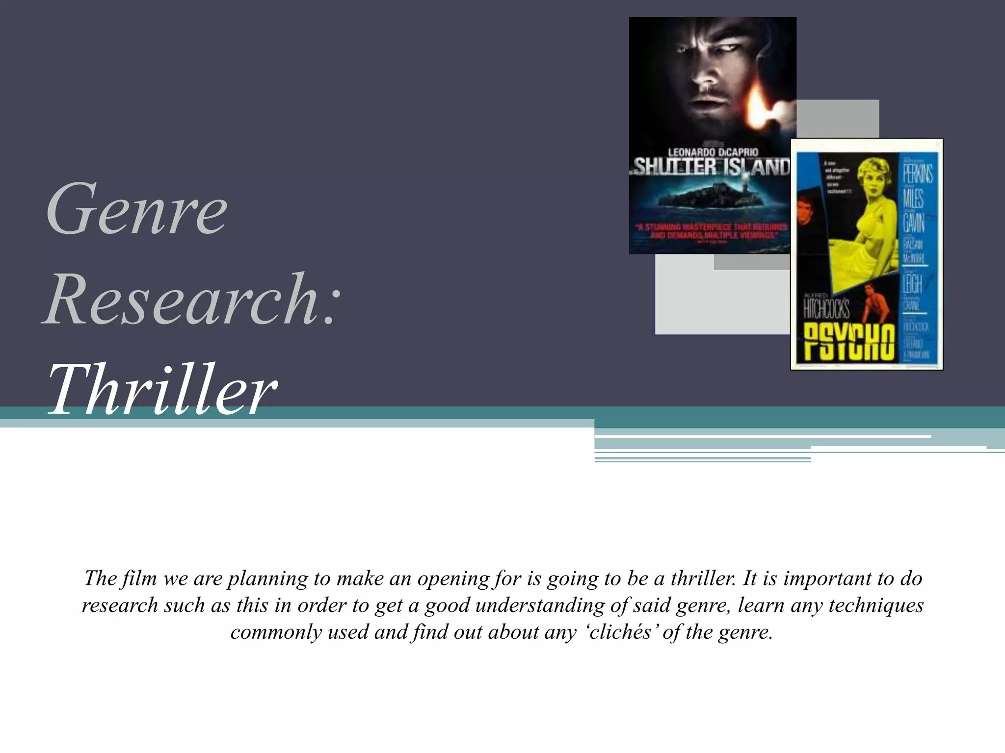 AS Media: Thriller Genre Research | PPTX
