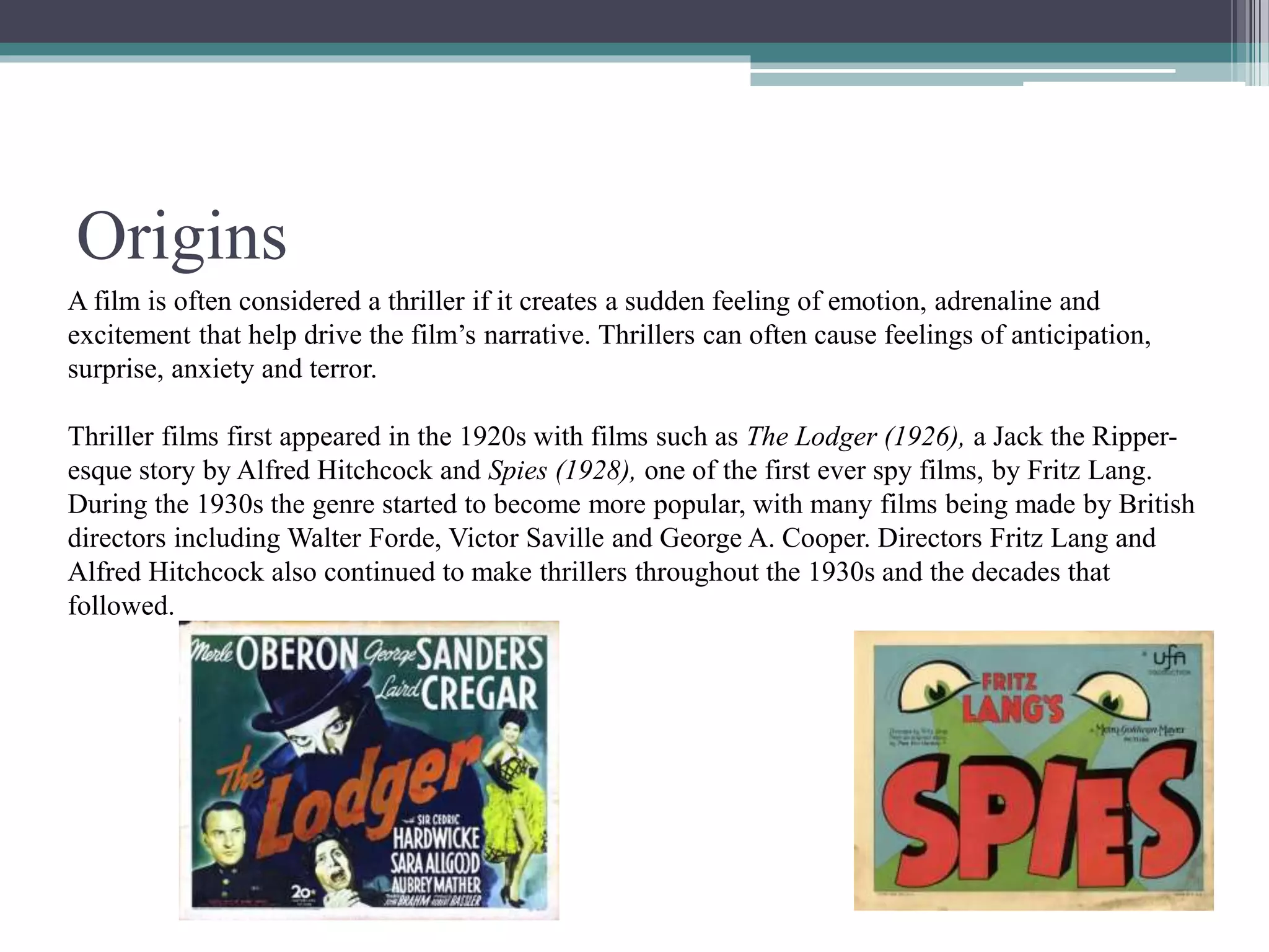 AS Media: Thriller Genre Research | PPTX