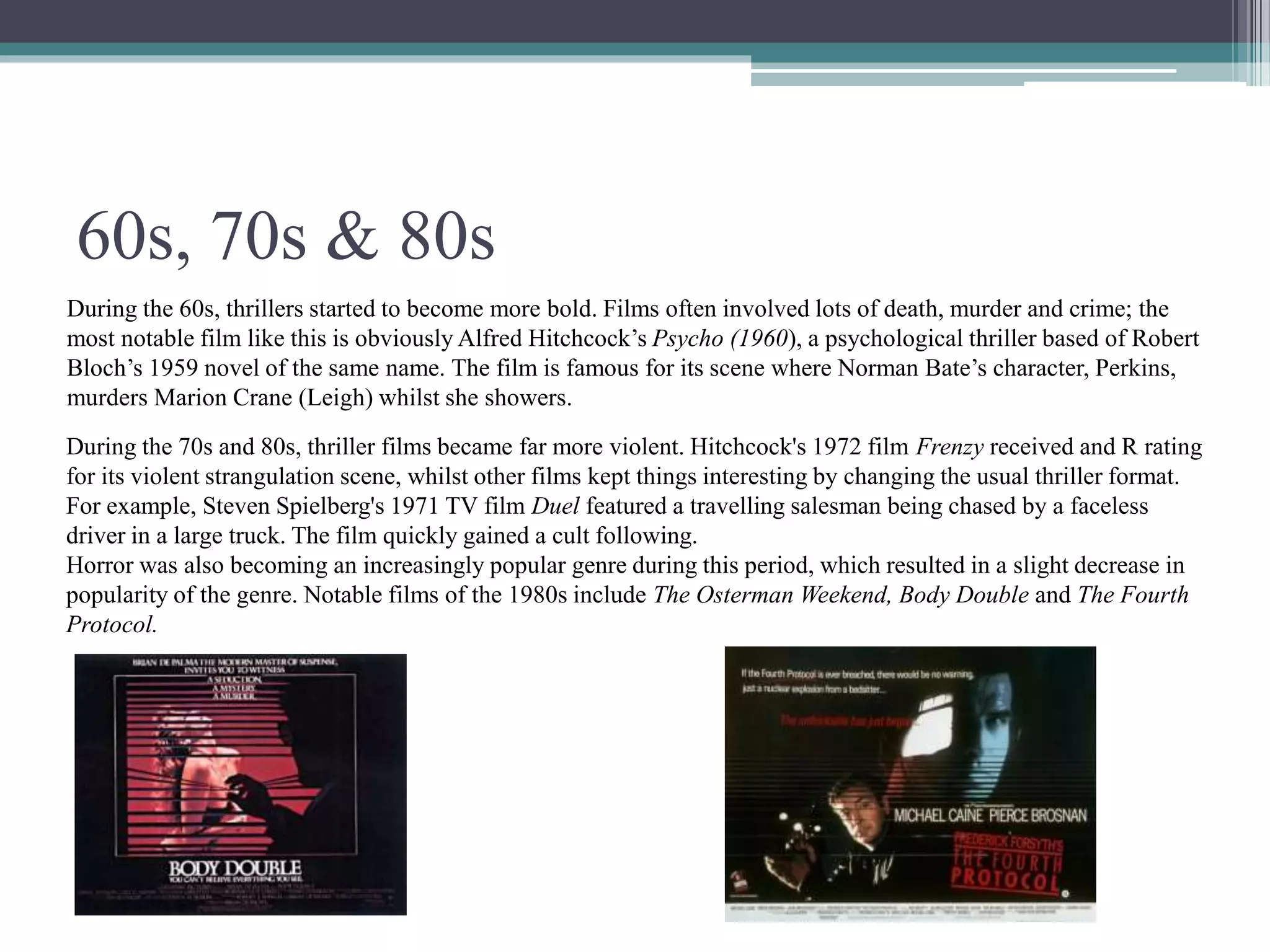AS Media: Thriller Genre Research | PPTX