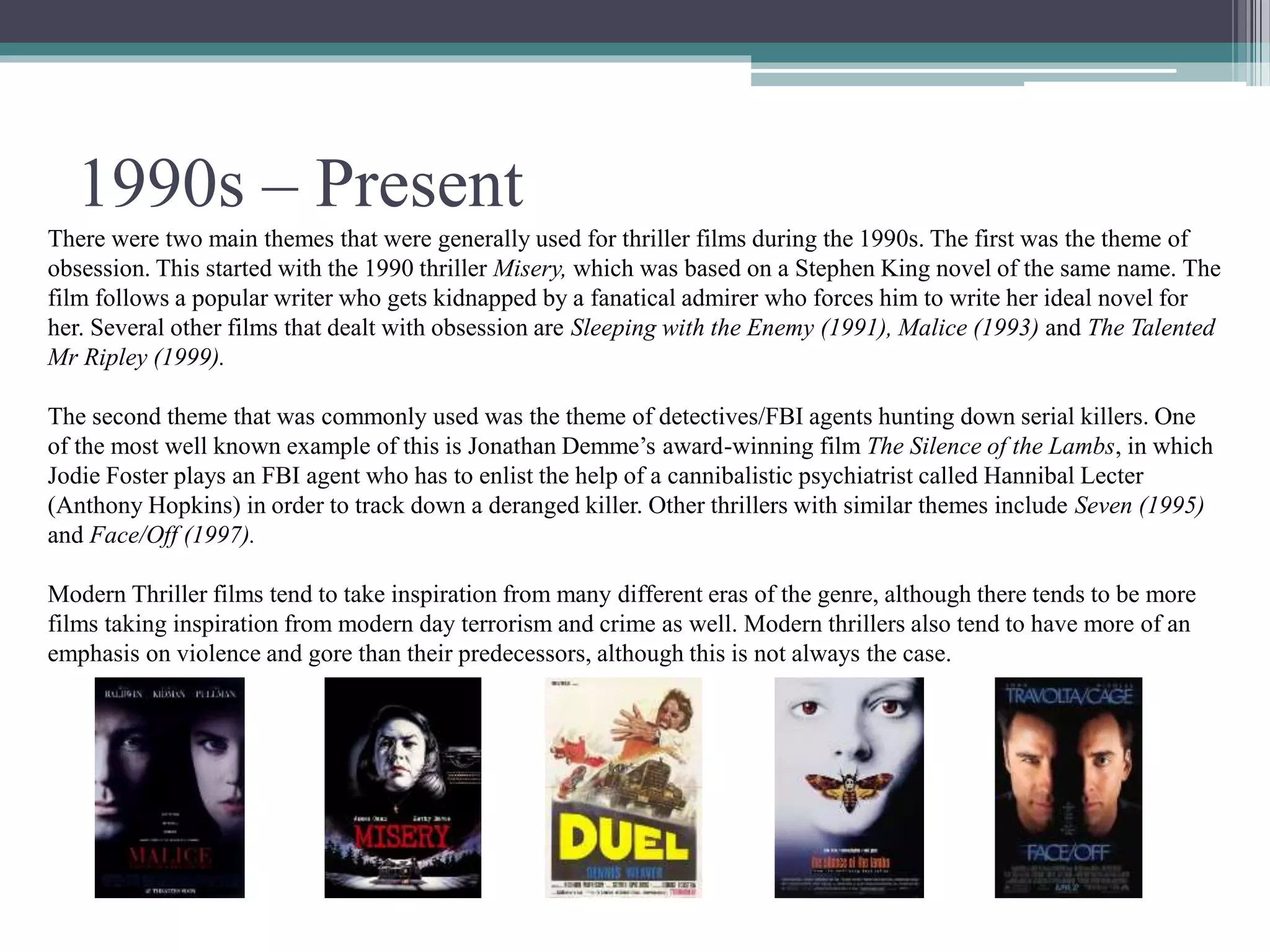 AS Media: Thriller Genre Research | PPTX