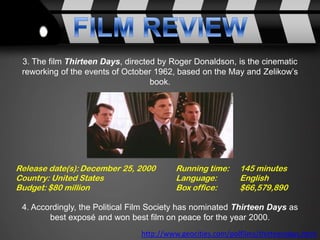Thirteen Days Movie Analysis | PPTX