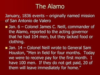 Thirteen Day Siege of the Alamo | PPT