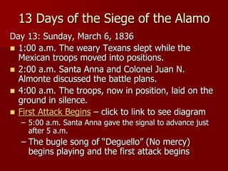 Thirteen Day Siege of the Alamo | PPT