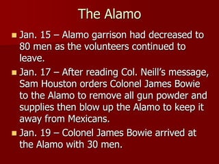 Thirteen Day Siege of the Alamo | PPT