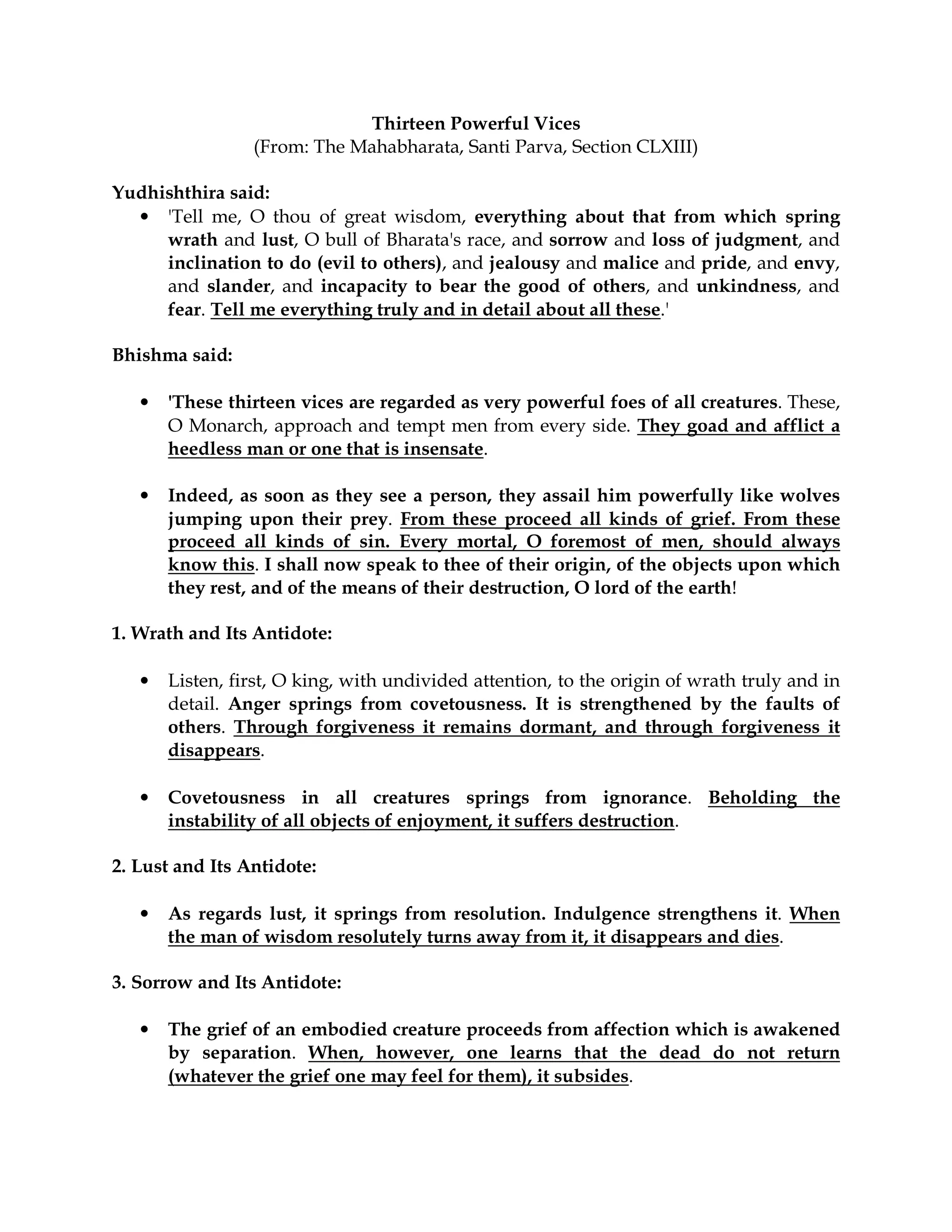 Thirteen Powerful Vices | PDF