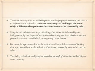 Thirteen Ways of Looking at a Blackbird | KEY