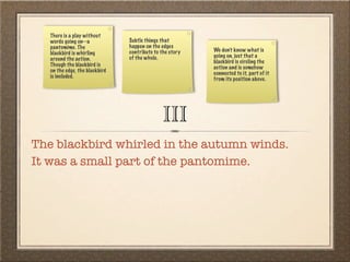 Thirteen Ways of Looking at a Blackbird | KEY