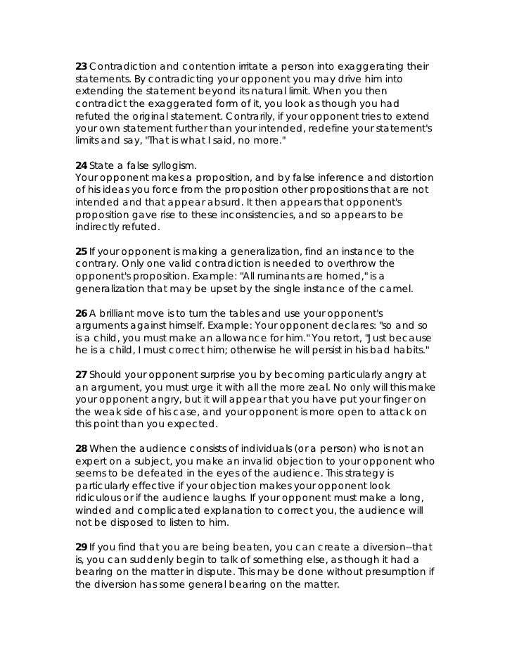 Thirtyeight Ways To Win An Argument Schopenhauer