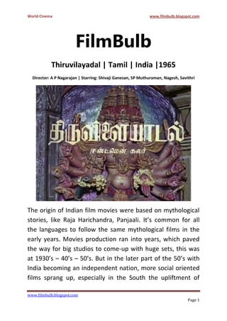 Thiruvilayadal - Tamil Film | PDF | Hinduism | Religion & Spirituality