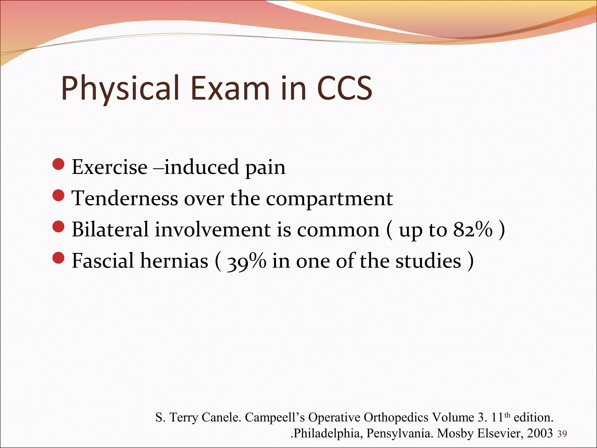 Compartment syndrome, acute, chronic, anatomy and operation | PPT