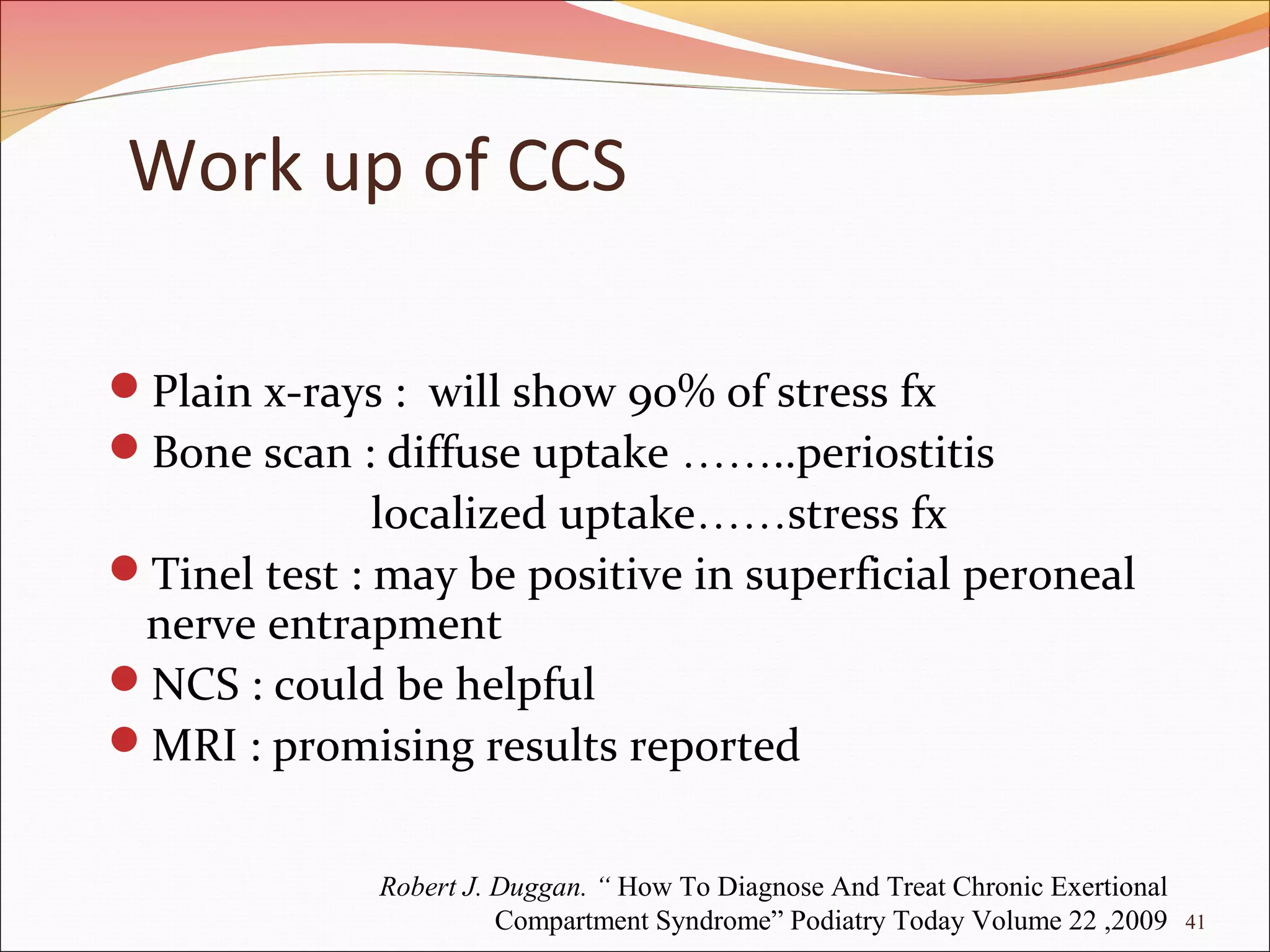 Compartment syndrome, acute, chronic, anatomy and operation | PPT
