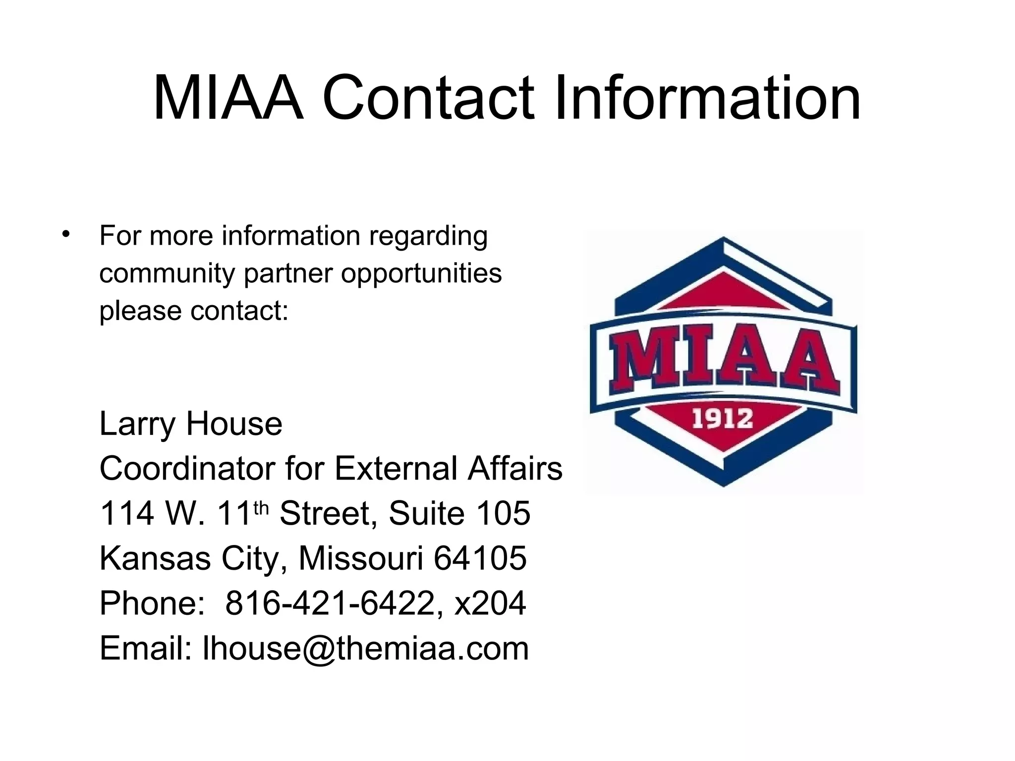 This is the MIAA | PPT