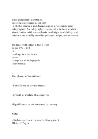This assignment combines sociological research, the text with .docx ...