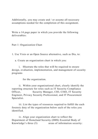 This assignment consists of five (5) parts Part 1 Organi.docx