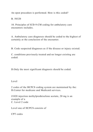 This assignment requires Ambulatory Care Coding experience.You CAN.docx | Surgery | Medical Health