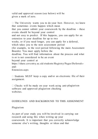 This document is for Coventry University students for their ow | DOCX