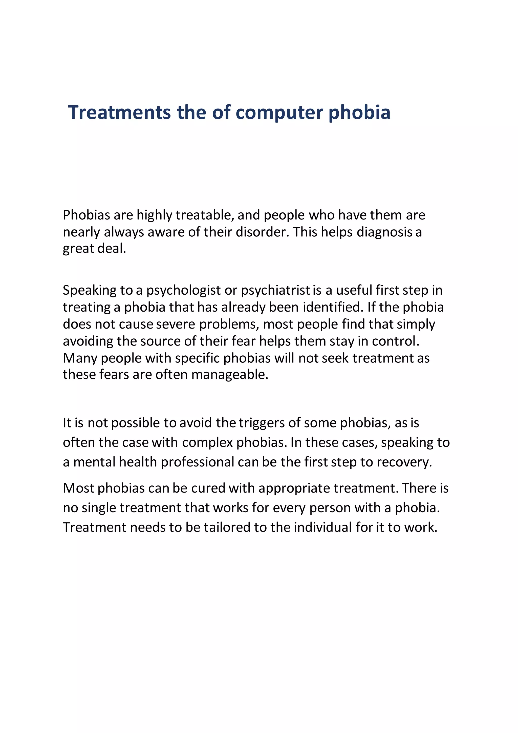 Phobia Of Computer | DOCX