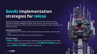 Gen-AI in Telcos: Strategies, Challenges & Impact | PPTX