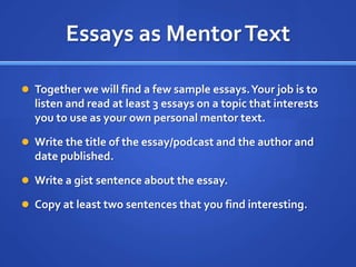 This i Believe CATE2014 presentation | PPT