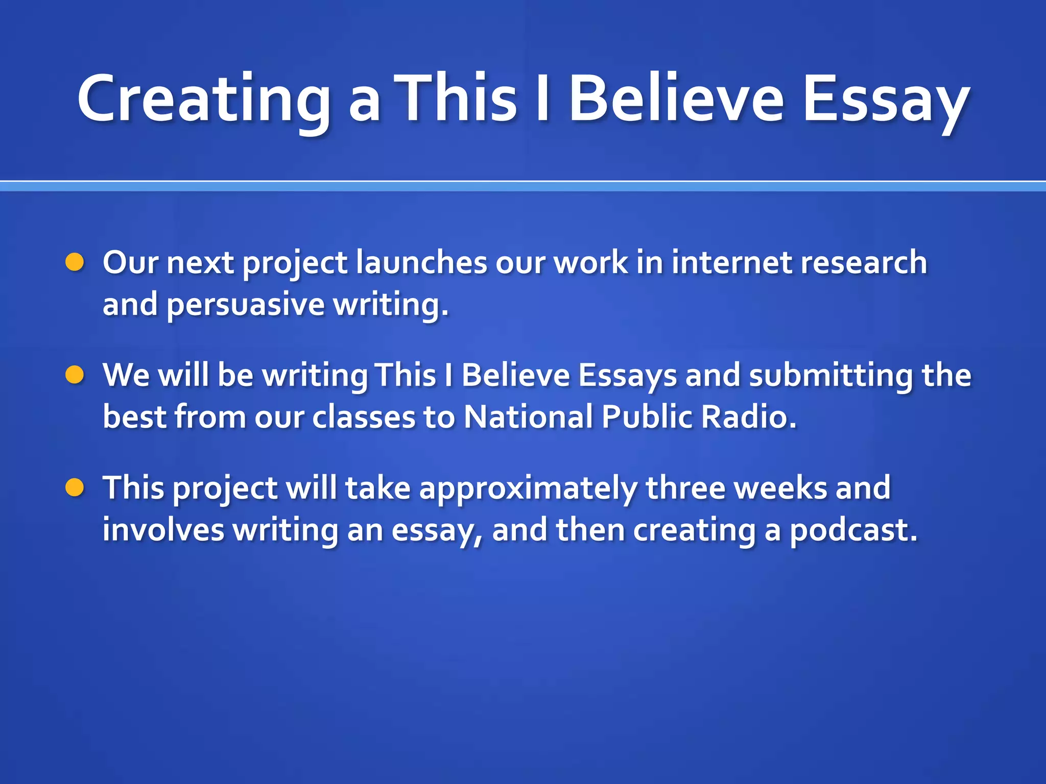 This i believe unit powerpoint | PPTX