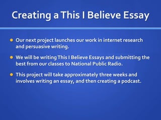 This i believe unit powerpoint | PPTX