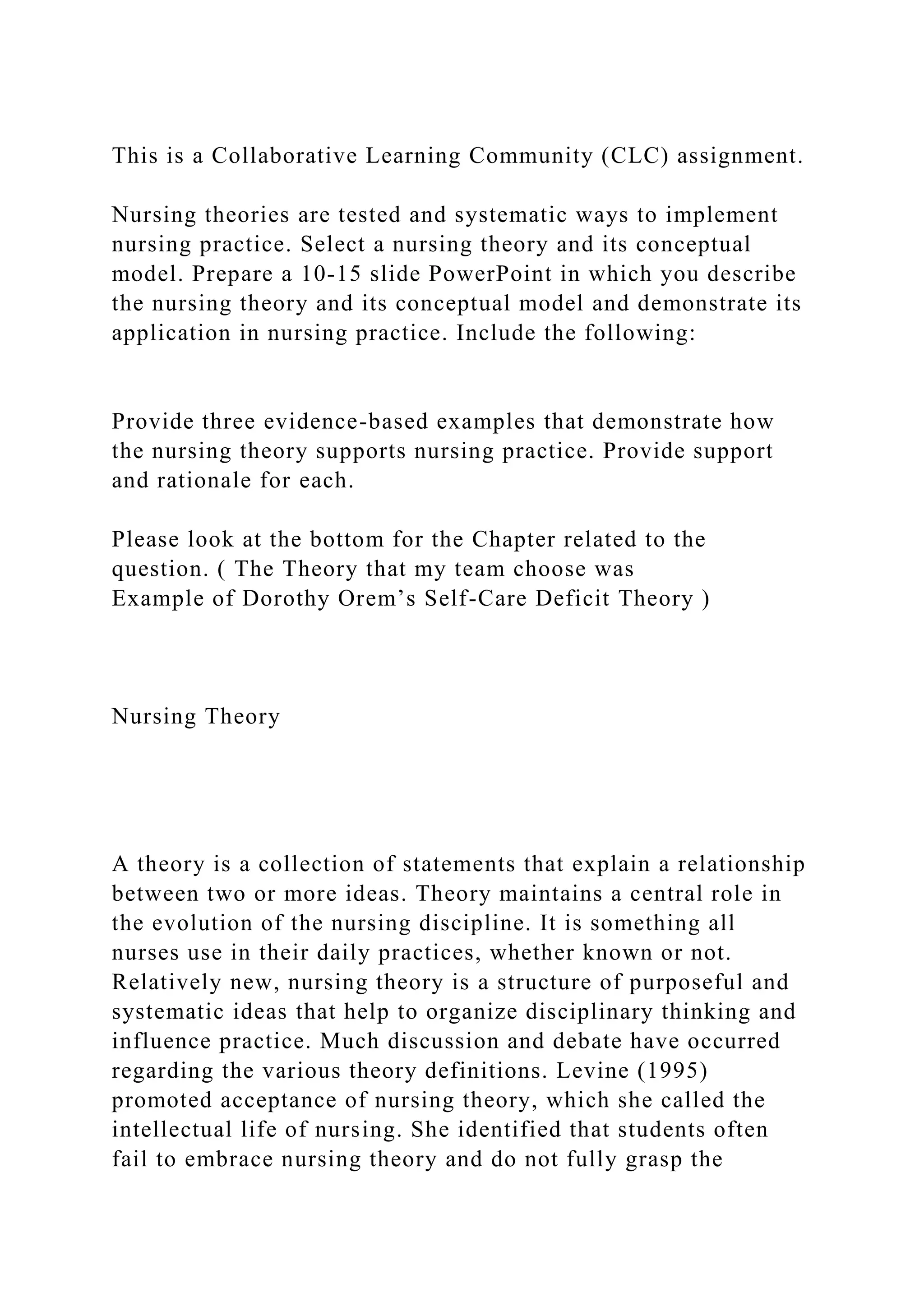 This is a Collaborative Learning Community (CLC) assignment.Nurs.docx