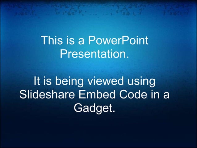 PowerPoint via Slideshare! | PPTX