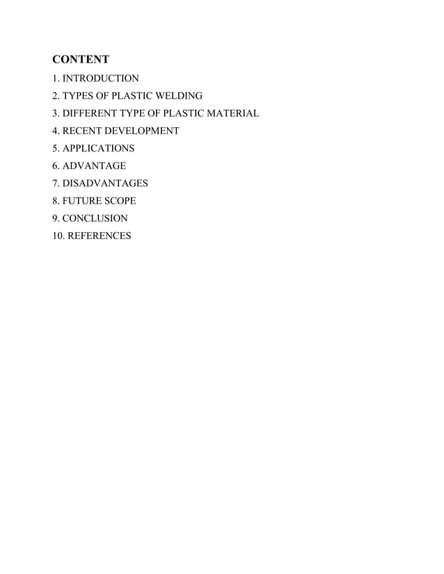 this is an soft copy report of plastic welding.pdf | Chemistry | Science