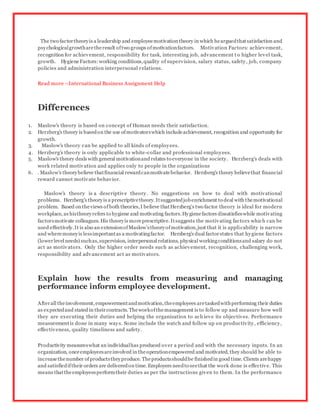 motivational theories assignment | DOCX