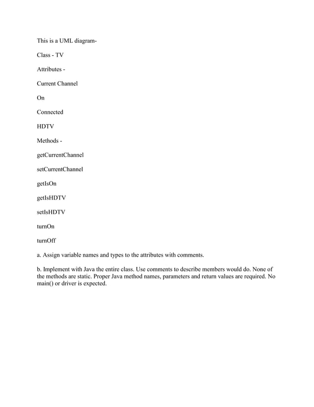 UML Class Diagram TV Java Implementation | PDF