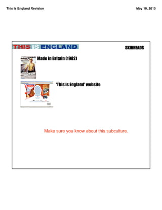 This is england revision | PDF