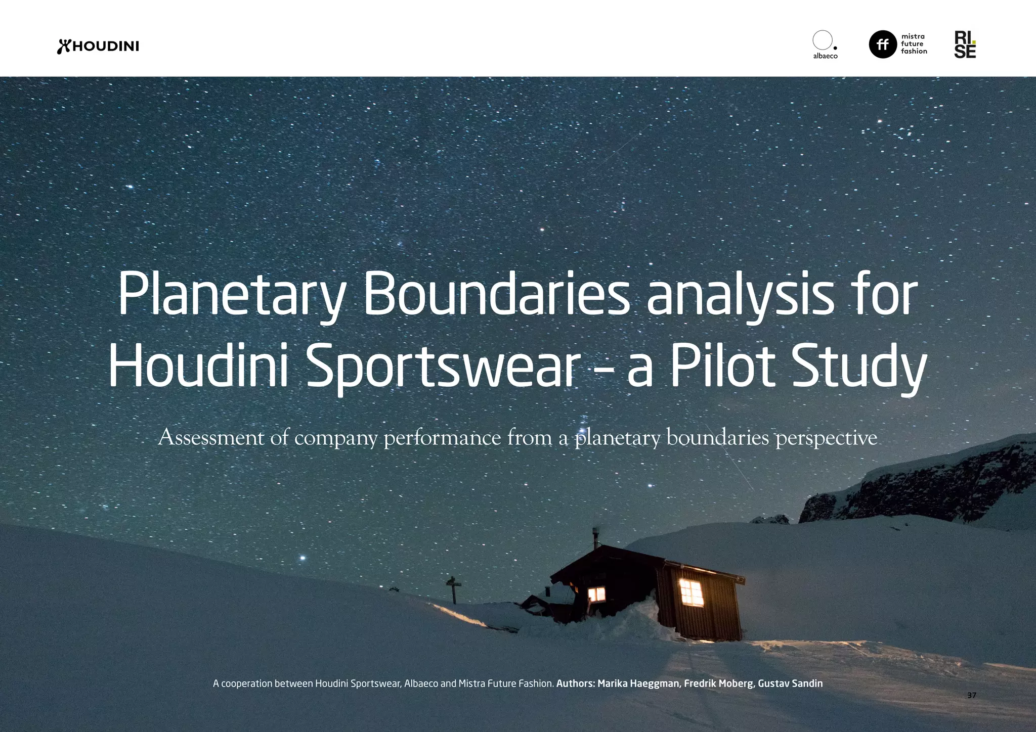 This is Houdini Sportswear - Planetary Boundaries Assessment | PPT